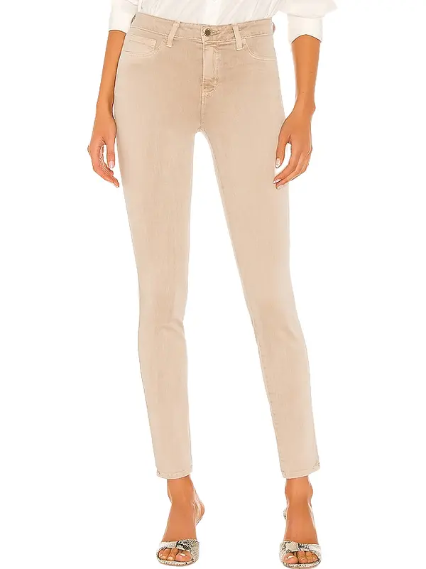 L'Agence Marguerite High Rise Skinny Jeans - Biscuit