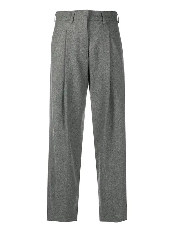 MAISON JEJIA High-waisted Cropped Trousers - Grey