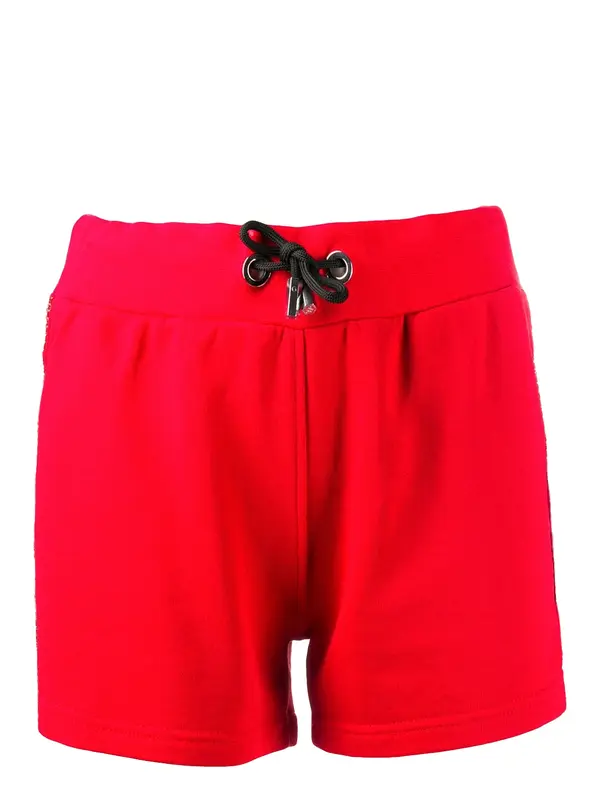 Philipp Plein Crystal-embellished Track Shorts - Red