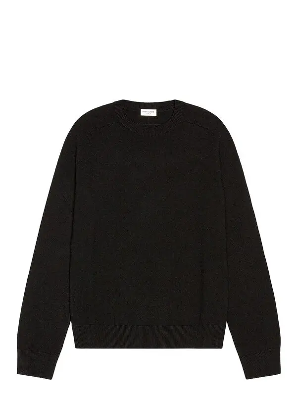 Saint Laurent Crew Neck Sweater - Black