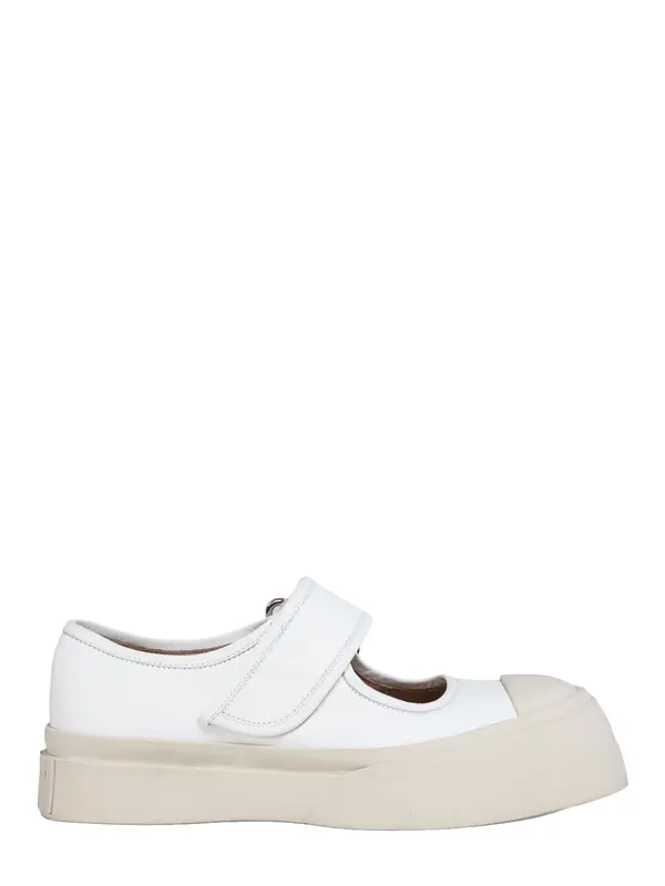 Marni Leather Mary Jane Sneakers - White