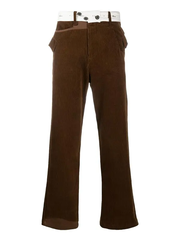 ADER ERROR Corduroy Straight-leg Trousers - Brown