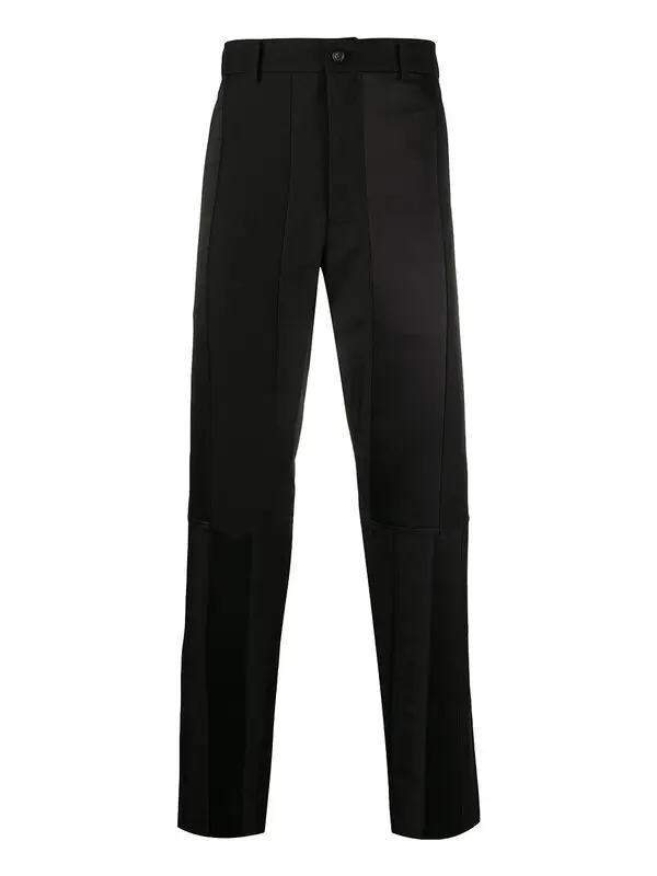Comme Des Garçons Panelled Straight-leg Trousers - Black