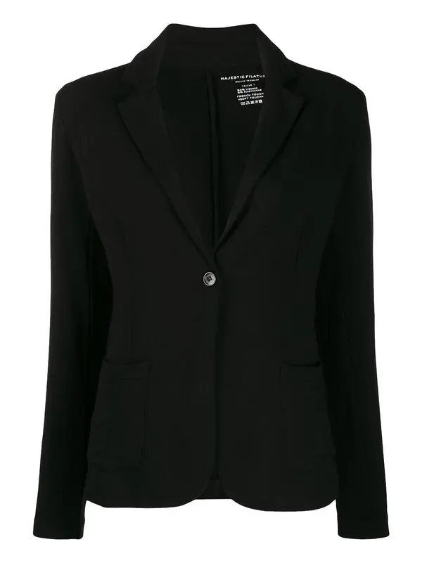 Majestic Filatures Americana Ribbed Blazer - Black