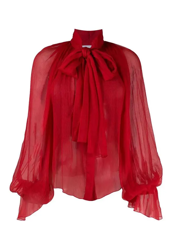 ATU BODY COUTURE Balloon-sleeve Blouse - Red