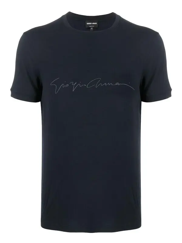 Giorgio Armani Branded T-shirt - Blue