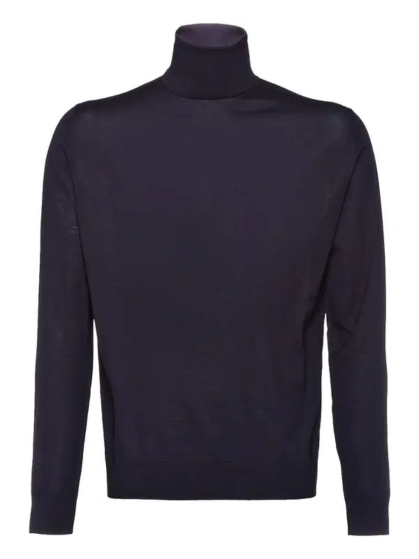 Prada Wool Turtleneck Sweater - Blue