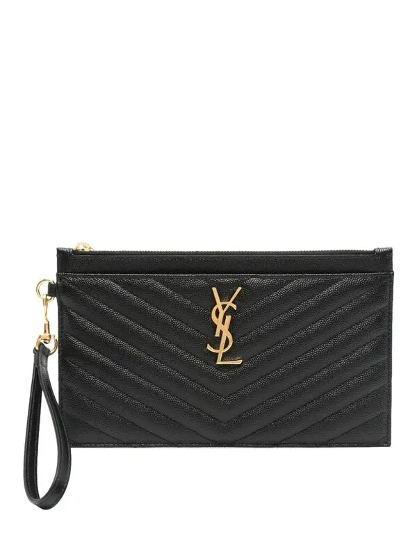 Saint Laurent Cassandre Matelassé Clutch - Black