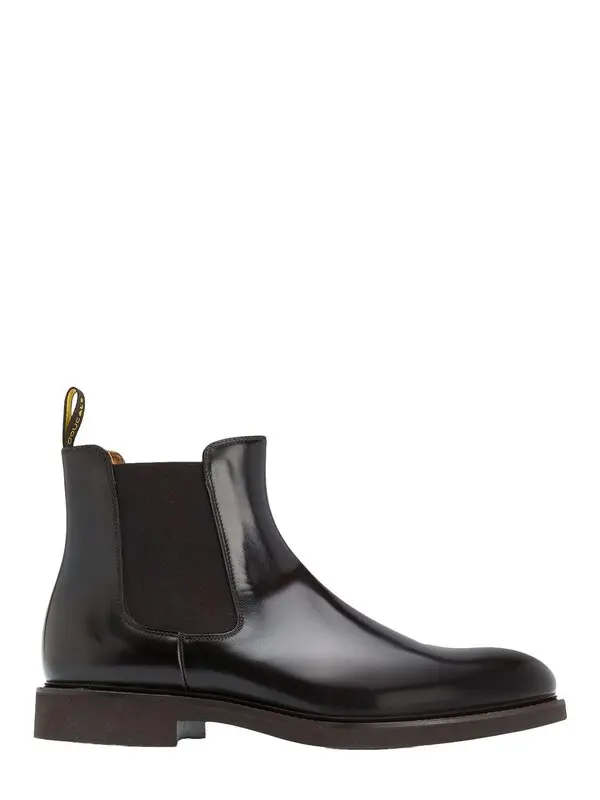 DOUCAL'S Patent-effect Chelsea Boots - Brown
