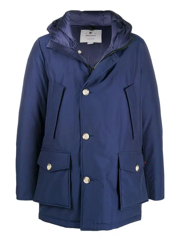 Woolrich Hooded Parka Coat - Blue