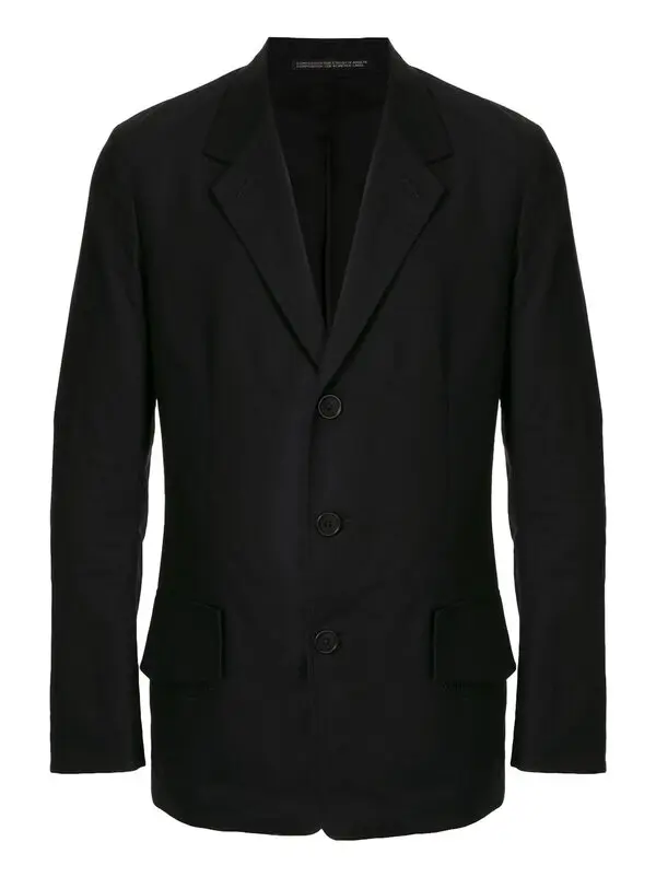 Yohji Yamamoto Single-breasted Blazer - Black