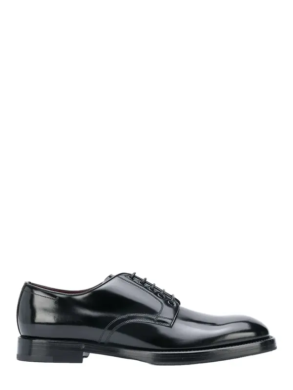 Dolce & Gabbana Brushed Leather Derby Shoes - Black