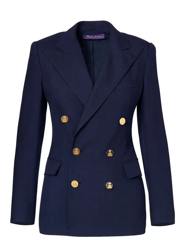 Ralph Lauren Double-breasted Fitted Blazer - Blue