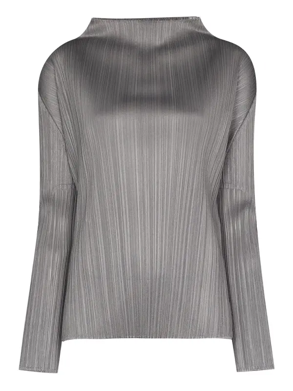 Issey Miyake Cowl-neck Top - Grey