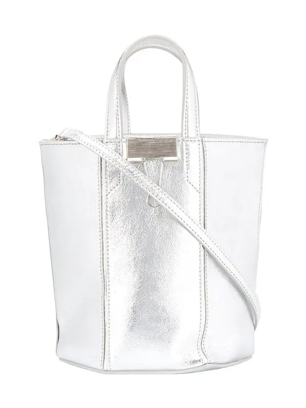 Off-White Laminate Allen Bucket Bag - Metallic