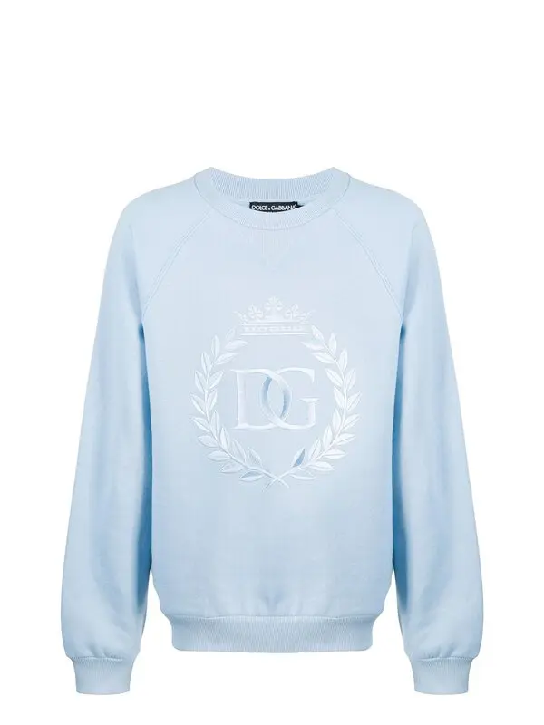 Dolce & Gabbana Embroidered Logo Sweatshirt - Blue