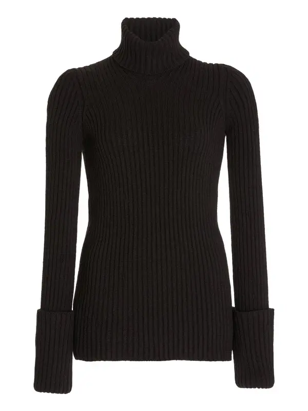 Bottega Veneta Ribbed-knit Wool Turtleneck Sweater - Brown