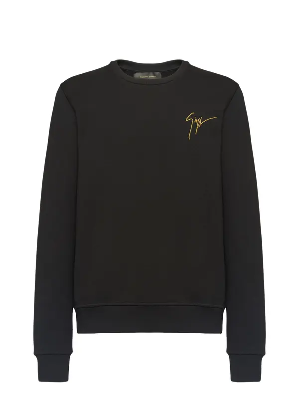 GIUSEPPE ZANOTTI Lr-02 Crew-neck Sweatshirt - Black