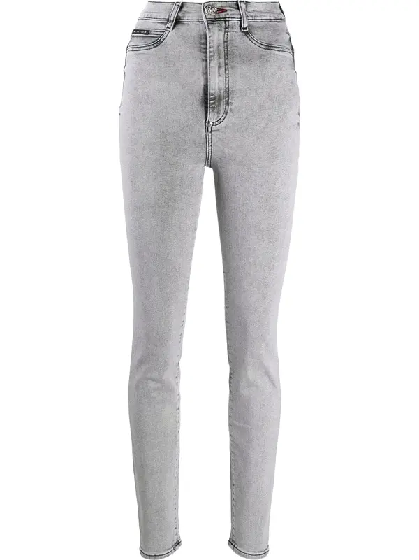 Philipp Plein High-rise Skinny Jeans - Grey