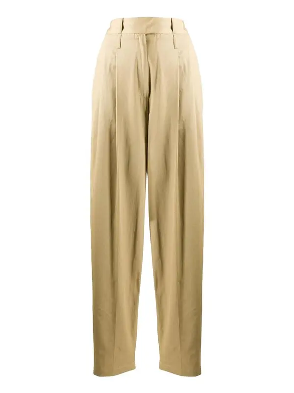 MAISON JEJIA High-waisted Tapered Trousers - Neutrals