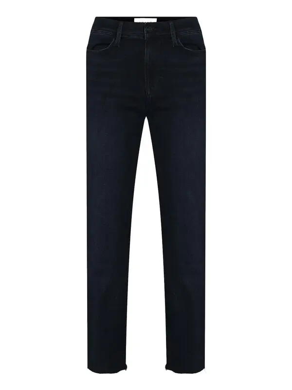 FRAME Cropped Straight-leg Jeans - Blue