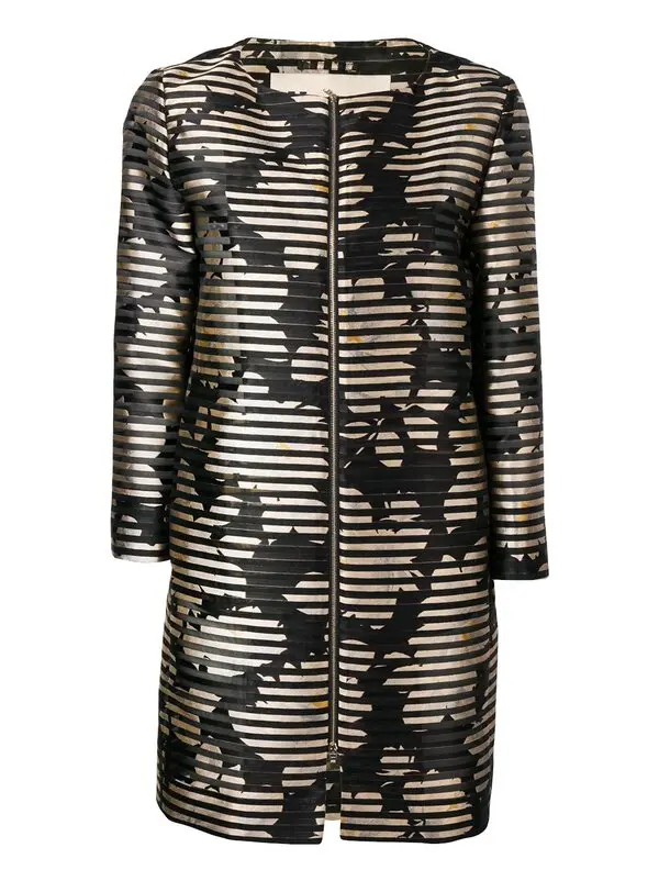 Herno Floral Patterned Zip Jacket - Black