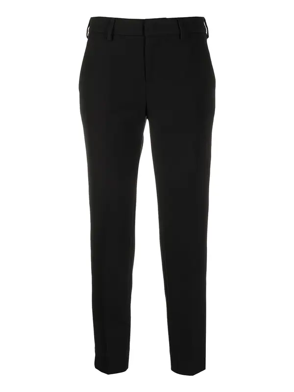PT TORINO Slim-fit Cropped Trousers - Black