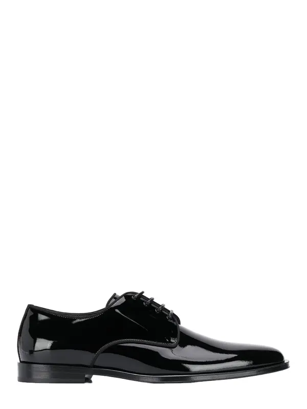 Dolce & Gabbana Patent Leather Derby Shoes - Black