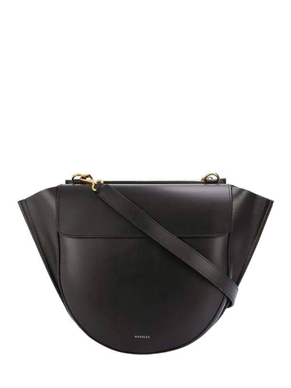 WANDLER Hortensia Leather Tote Bag - Black