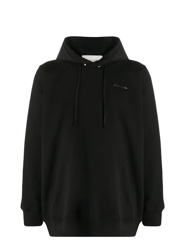 1017 Alyx 9sm Oversized Logo Print Hoodie - Black