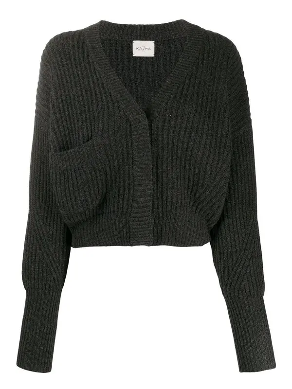 Le Kasha Monaco Cropped Cashmere Cardigan - Grey