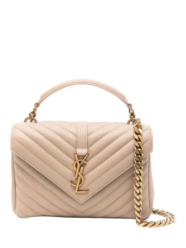 Saint Laurent Medium College Chain Tote Bag - Neutrals