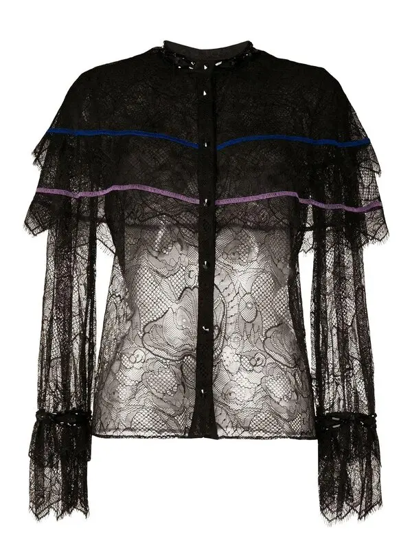 Emilio Pucci Lace Blouse - Black