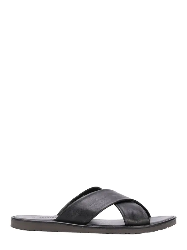 SCAROSSO Adriano Crossover Sandals - Black