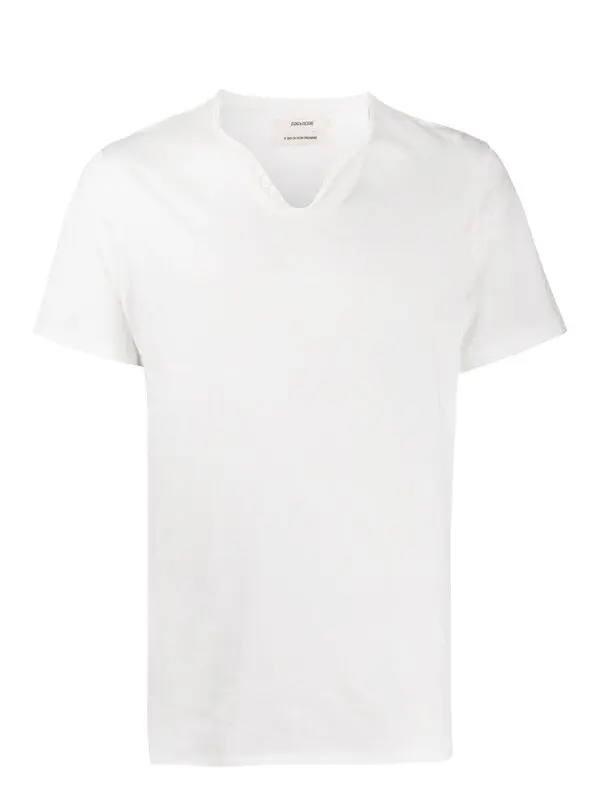 Zadig&Voltaire Monastir Henley-neck T-shirt - White