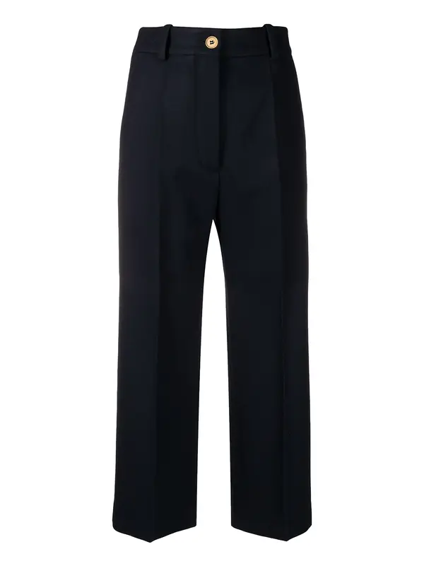 Patou Cropped Tailored Trousers - Blue
