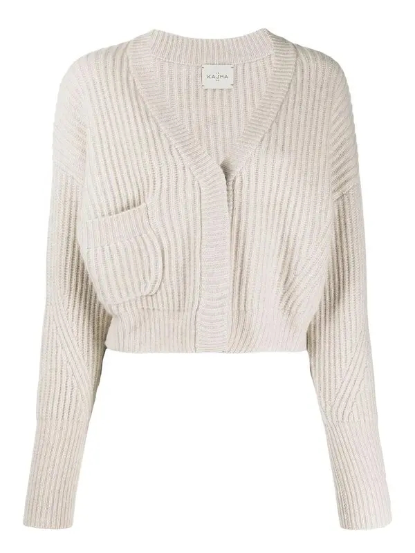 Le Kasha Monaco Cropped Cashmere Cardigan - Neutrals