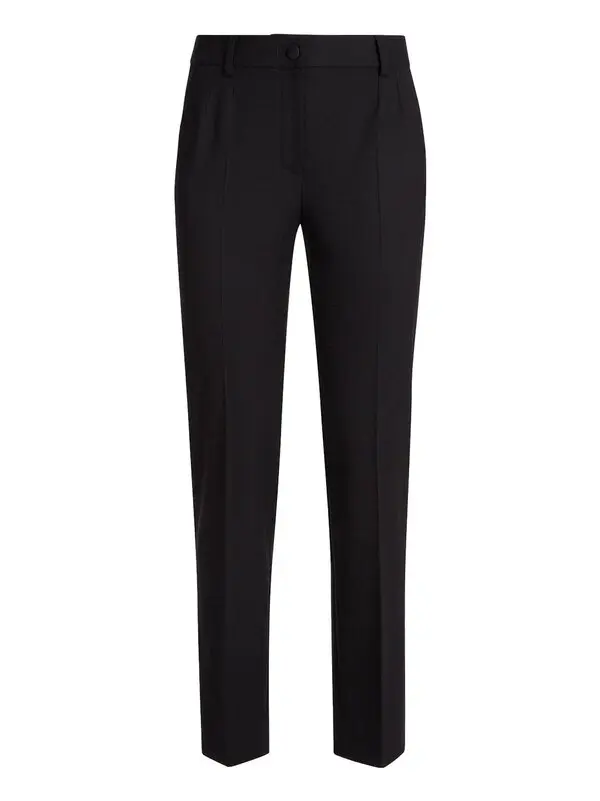 Dolce & Gabbana Stretch-wool Tailored Trousers - Black