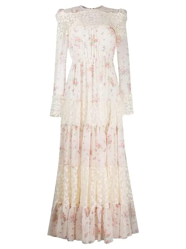 Philosophy Di Lorenzo Serafini Floral Evening Dress - Neutrals