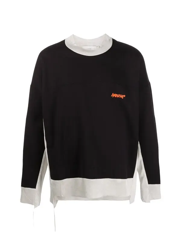 AMBUSH Panelled Asymmetric Sweatshirt - Black