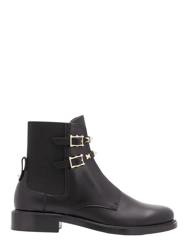 Valentino Garavani 20mm Rockstud Ankle Boots - Black
