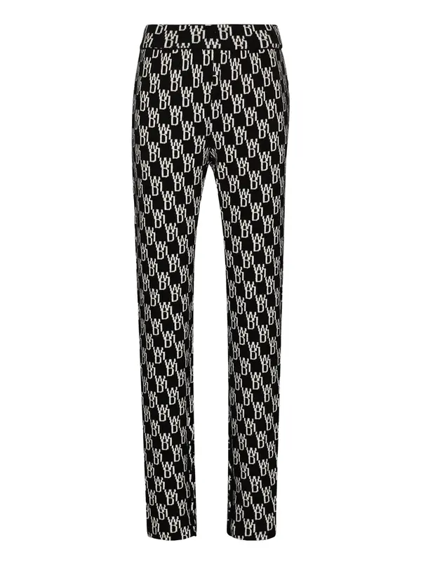 We11Done Monogram Knitted Trousers - Black