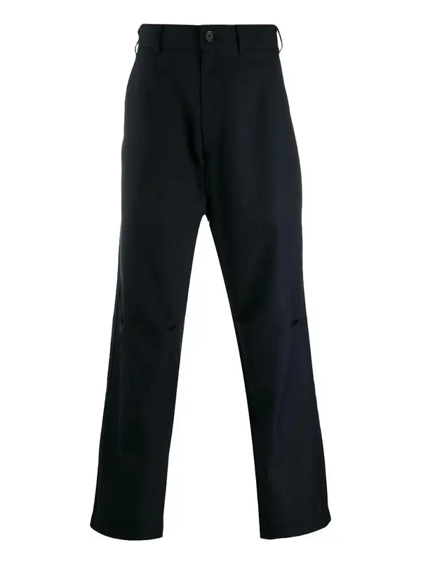 Comme Des Garçons Cropped Tailored Trousers - Blue