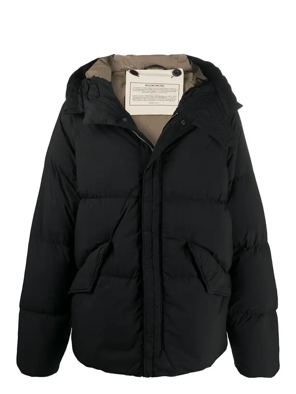 TEN C Padded Hooded Jacket - Black