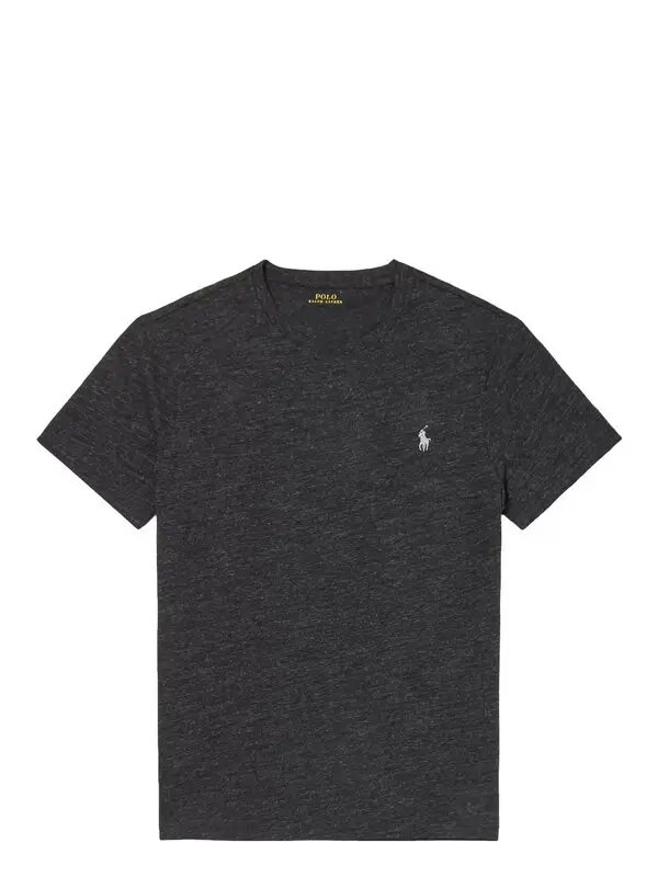 Polo Ralph Lauren Slim-fit Mélange Cotton-jersey T-shirt - Gray