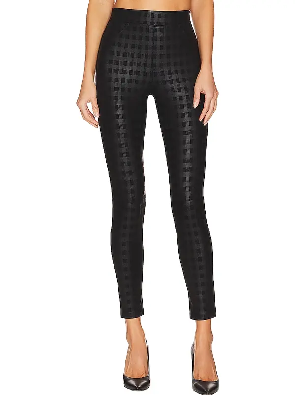 Sanctuary Runway Legging - Black Coated Plaid