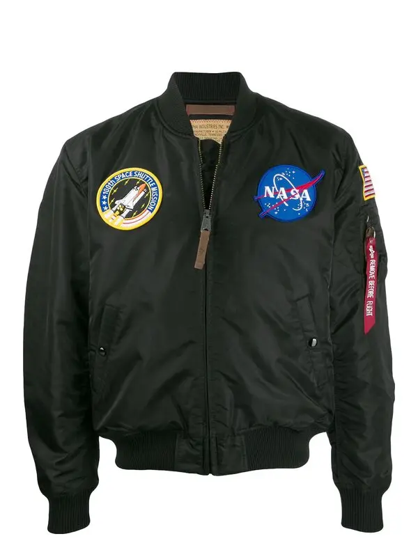 Alpha Industries Nasa Satin Bomber Jacket - Black