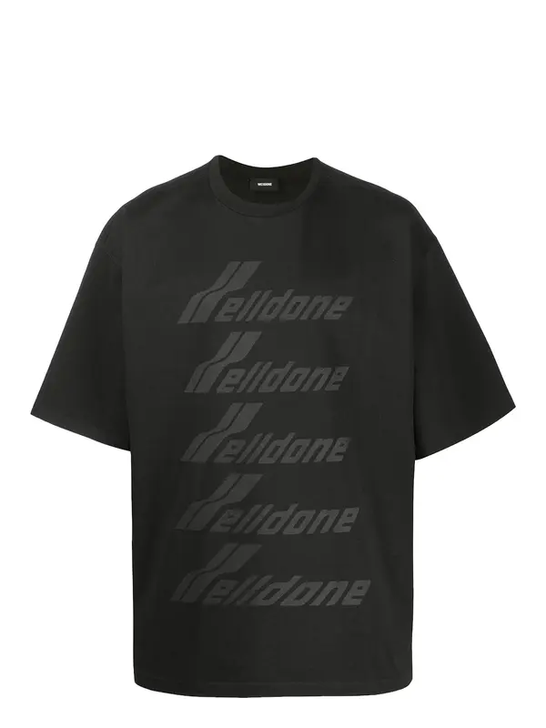 We11Done Oversized Logo-print T-shirt - Black
