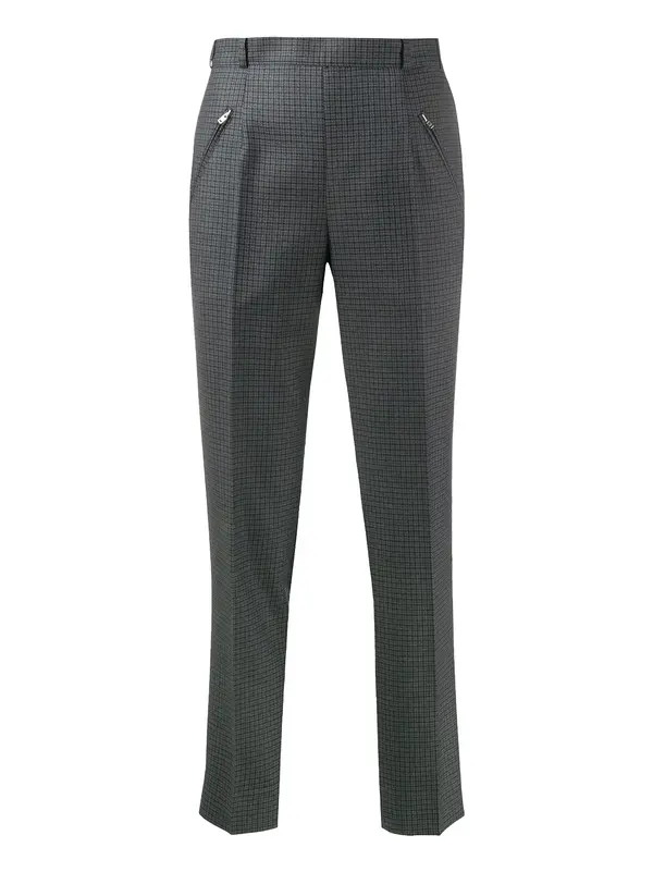 MAISON MARGIELA Checkered Tapered Trousers - Grey