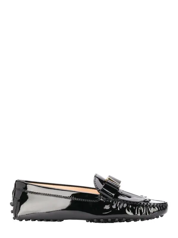 TOD'S Gommino Fringe Loafers - Black
